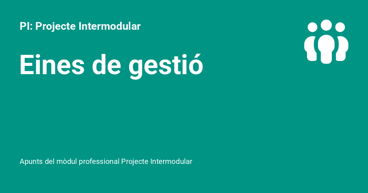 Eines de gestió - PI: Projecte Intermodular